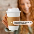 [50 Pack] 12 oz Disposable Paper Coffee Cups with Lids, Sleeves, and ...