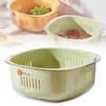 Plastic Double Layer Colander, A Fruit Vegetable Washing Drain Basket ...
