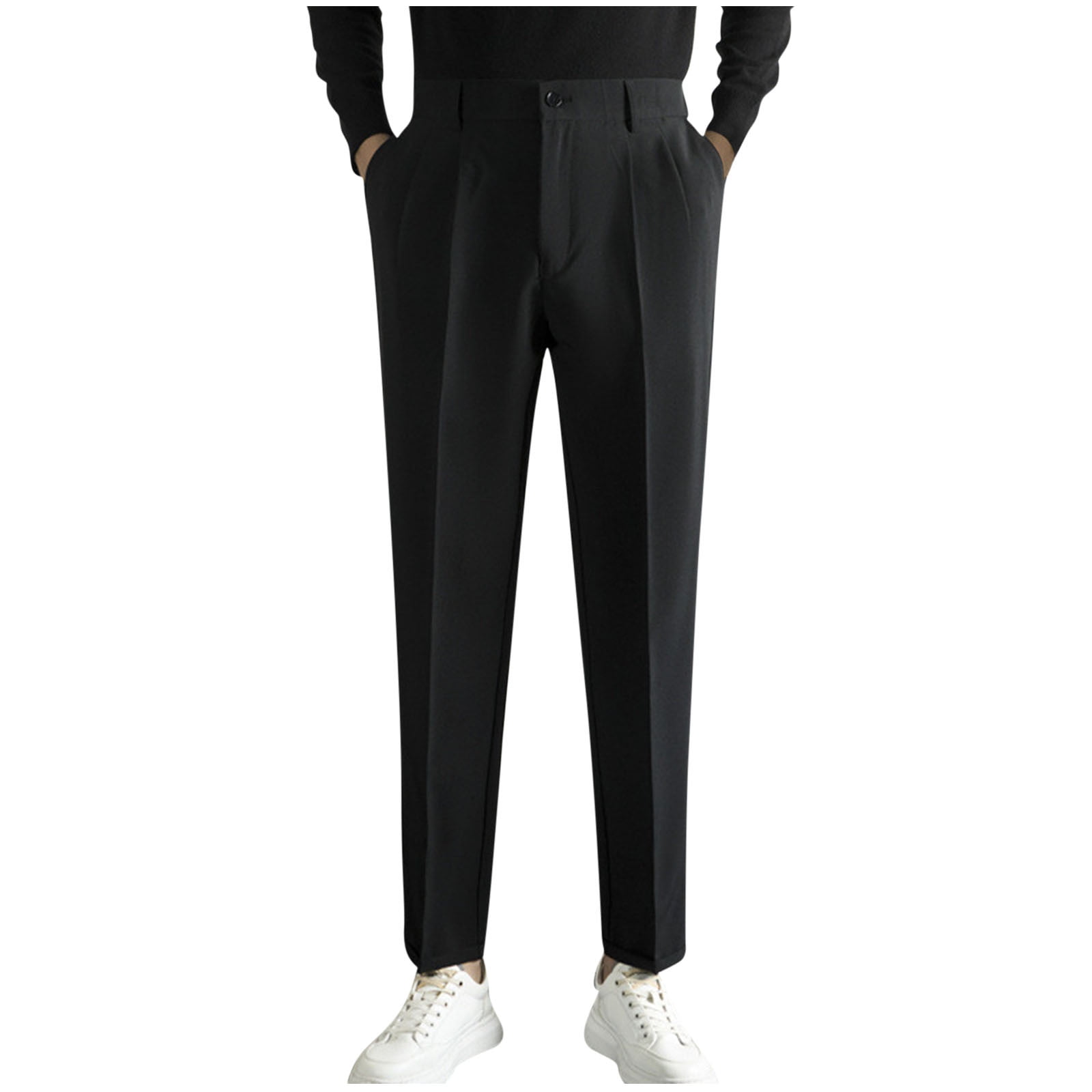 Click here for Lnwuy Mens Solid Color Business Pants Drawstring E... prices