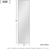 NeuType 16" x 59" Black Floor Mirror - Walmart.com