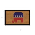 17" X 29" Natural Red White And Blue Republican Coir Outdoor Door Mat ...