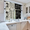 2pc 28*40inch Black Gray Farmhouse Kitchen Tier Curtains With Vintage ...