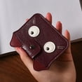 Darzheoy Mini Leather Coin Purse, Soft Slim Card Wallet with Magnetic ...