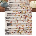 Autumn Orange Leaves Watercolor Maple Tree Forest Table Runner 13x90in ...