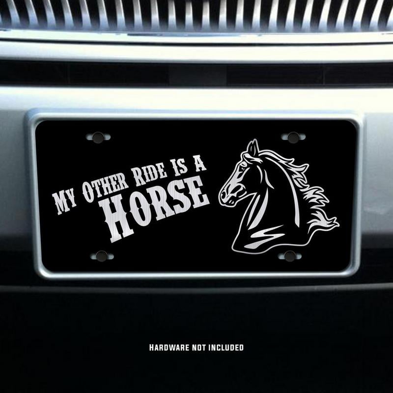 My Other Ride Is A Horse Cowboy Rodeo Vanity Front License Plate Tag ...