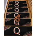 Black Letter Q Flower Stair Treads Watercolor Alphabet Q Pink Beige ...
