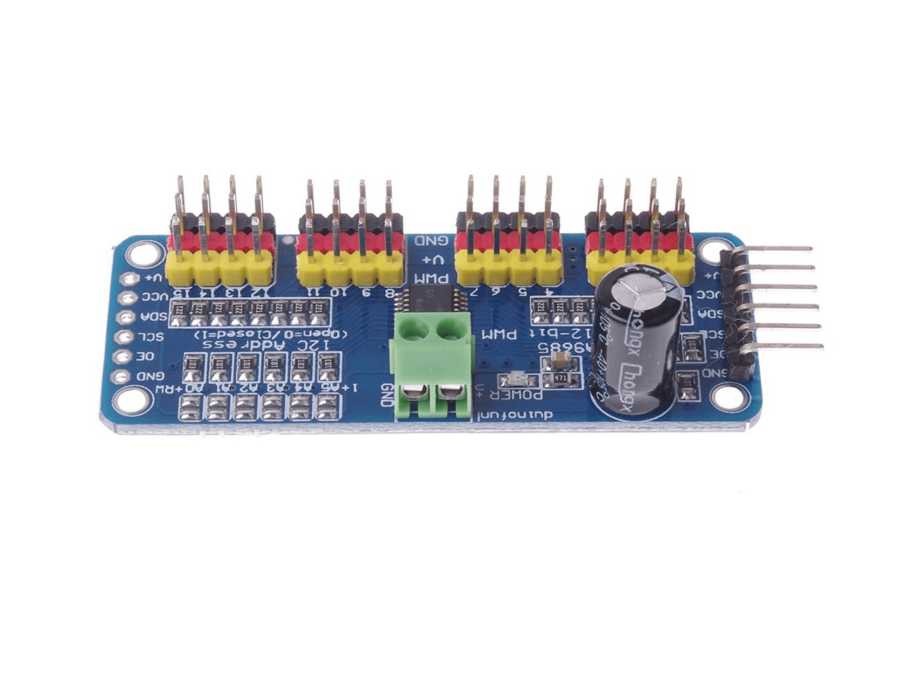 PCA9685 16-Channel 12-bit PWM Servo motor Driver IIC interface Module For Arduino Robot ...