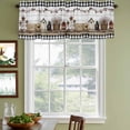 2 Pack Love Sign Valance for Window Rustic Buffalo Check Border Star ...