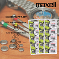Maxell High Drain Silver Oxide SR927W 1.55v 399 Watch Battery, 57mAh ...