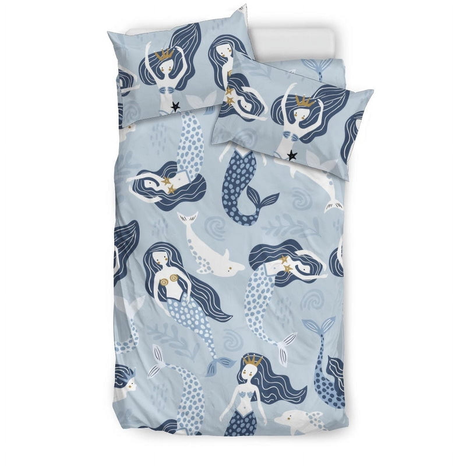 Juego de cama con estampado de sirena y delfín | Walmart en línea