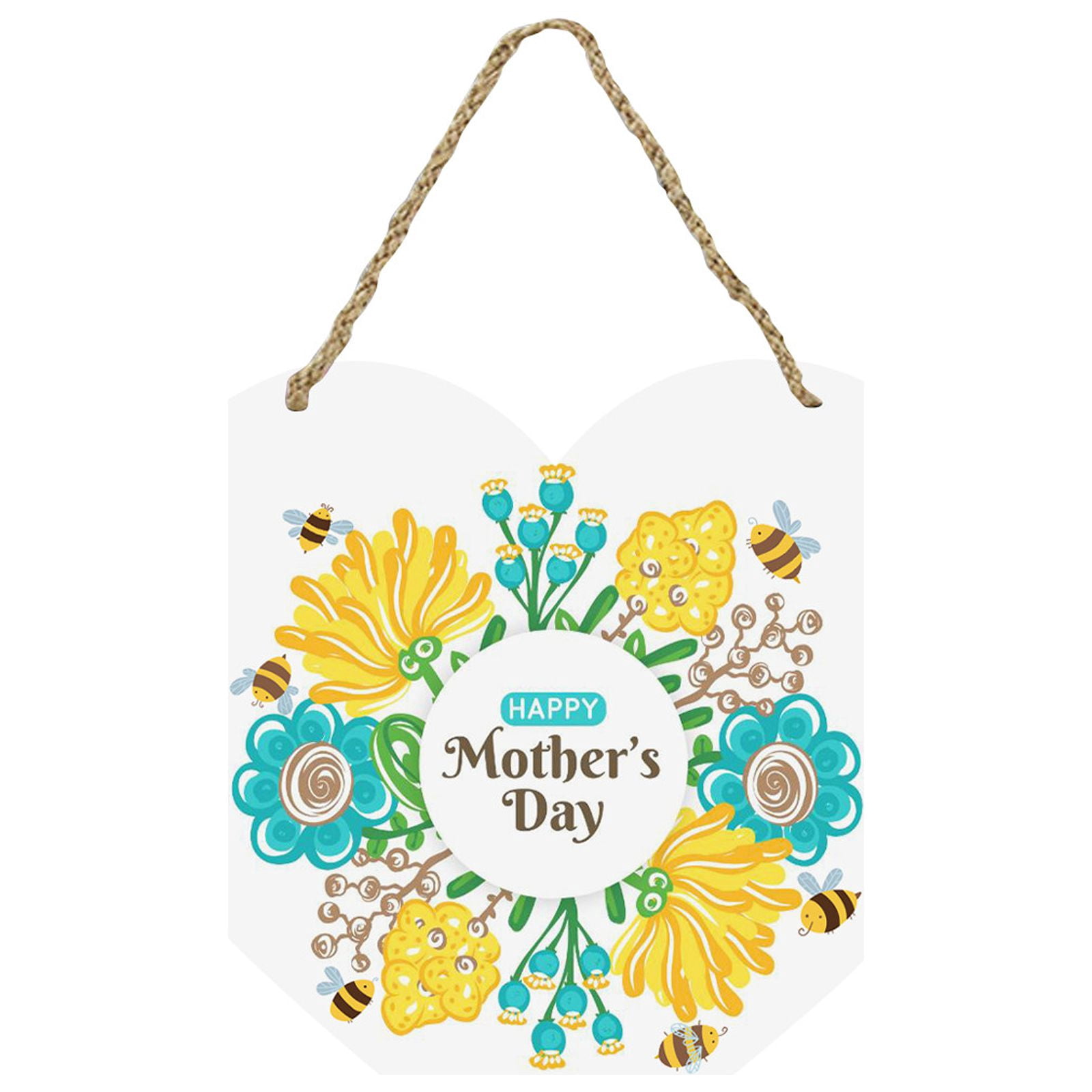 Clearance! Mother's Day Welcome Sign Wreath Front Door Decoration,Heart ...