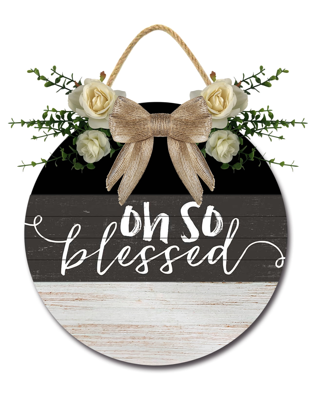 Front Door Porch Decorations Oh So Blessed Door Hanging Sign 12 inch ...