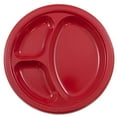 JAM Paper 3 Compartment Divided Plastic Plates, 20 per Pack, Red, Large ...