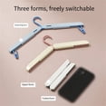 4 PC Foldable Travel Hangers with Anti-Slip Clips, Hidden Retractable ...