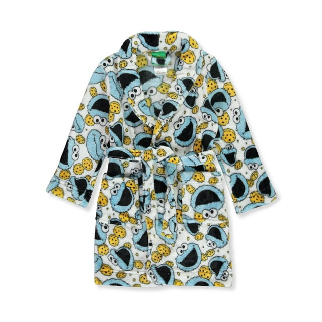Sesame Street Cookie Monster Plush Bathrobe for Little Boys (Kids ...