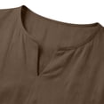 cocolona Mens Linen T-shirts Summer V Neck Short Sleeve Pullover Tops ...