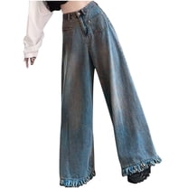 EOM Women's Stretchable High Rise Denim, Pull-On Jeans with Side ...
