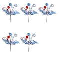 5PCS 4th of July Patriotic Flag Branches - Red White Blue Decorative ...