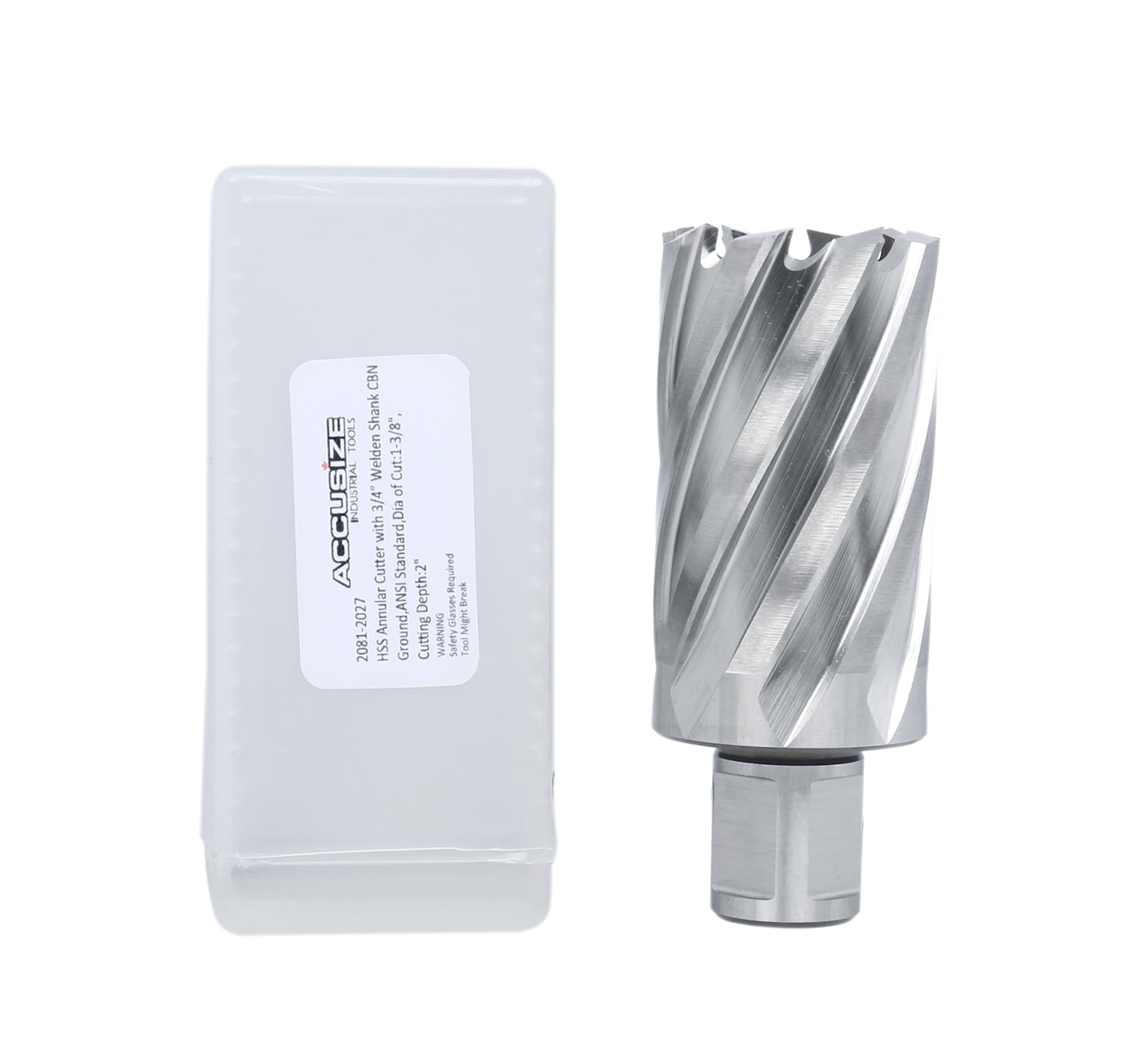 Accusize 1-3/8'' Cutting Dia, 3/4'' Weldon Shank, 2'' Cutting Depth H.S ...