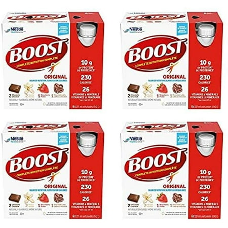 BOOST Original Meal Replacement Drink, 237 ml, 6 Count Variety Pack ...