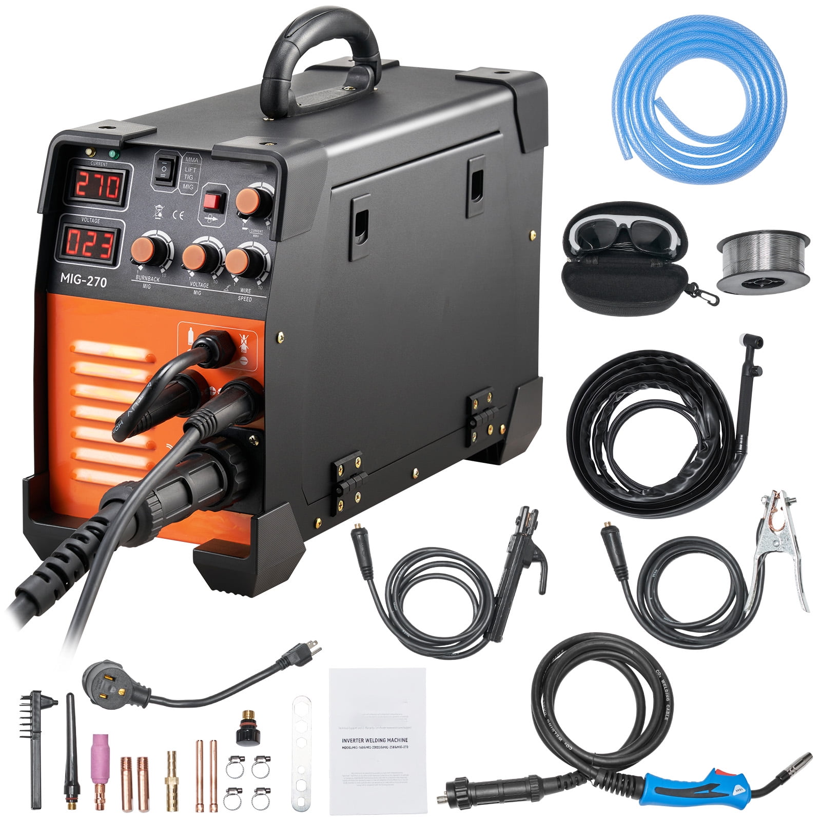 BENTISM MIG Welder, 270A Welding Machine, 110V Flux Core MIG/TIG/MMA 3 ...