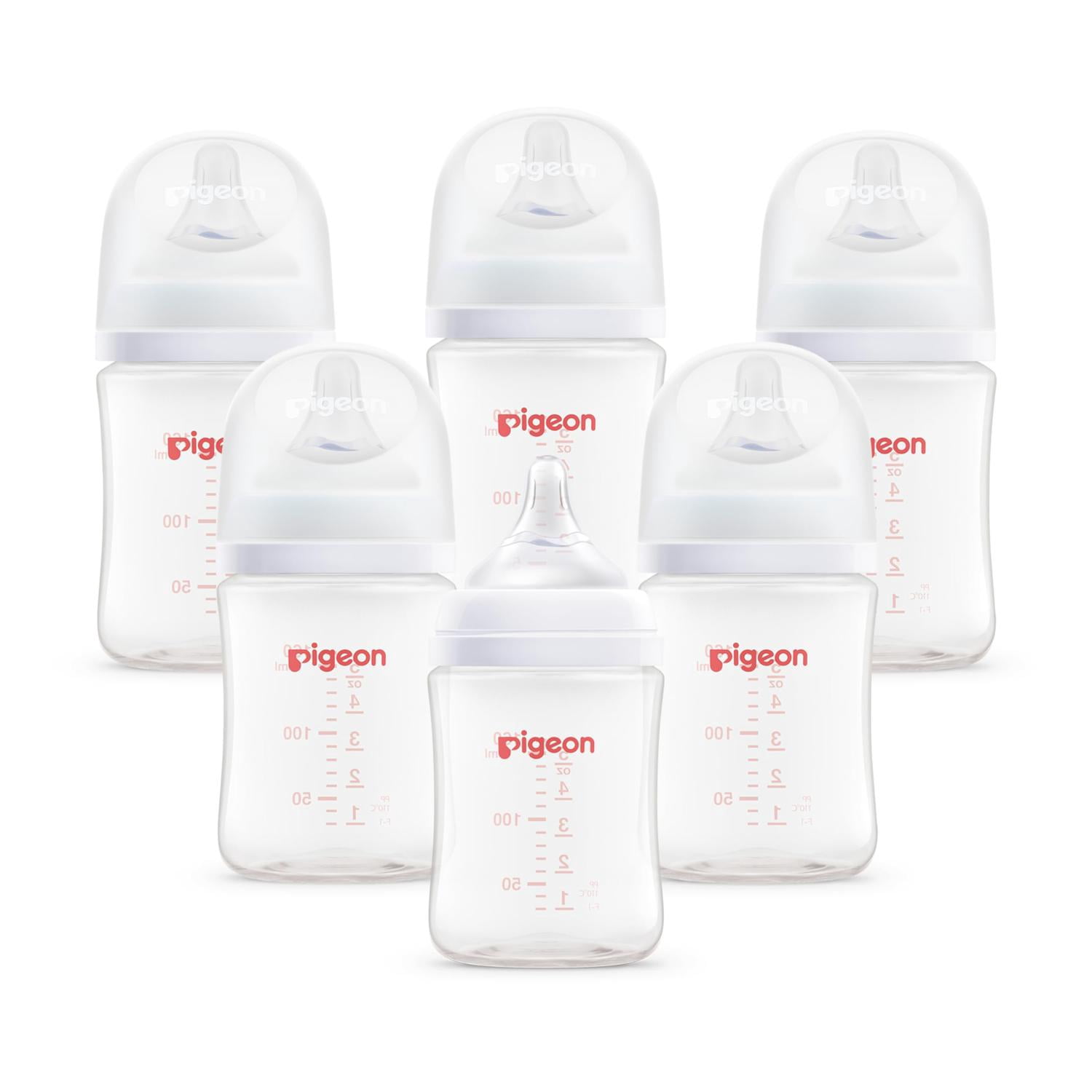 PIGEON | Set 6 Biberones de 160 ml | Soft Touch | BOCA ANCHA 5 oz ...