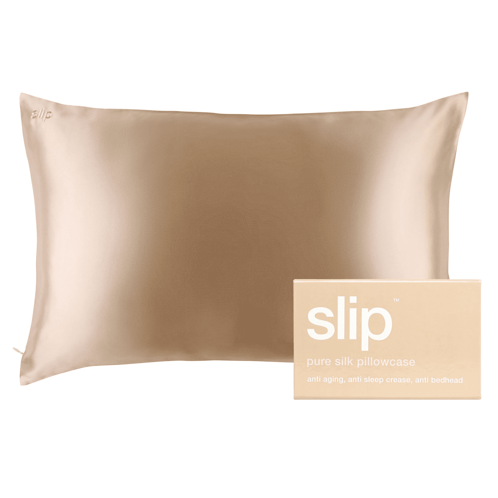 Click here for Slip - Queen Silk Pillowcase Caramel (51x76cm) prices