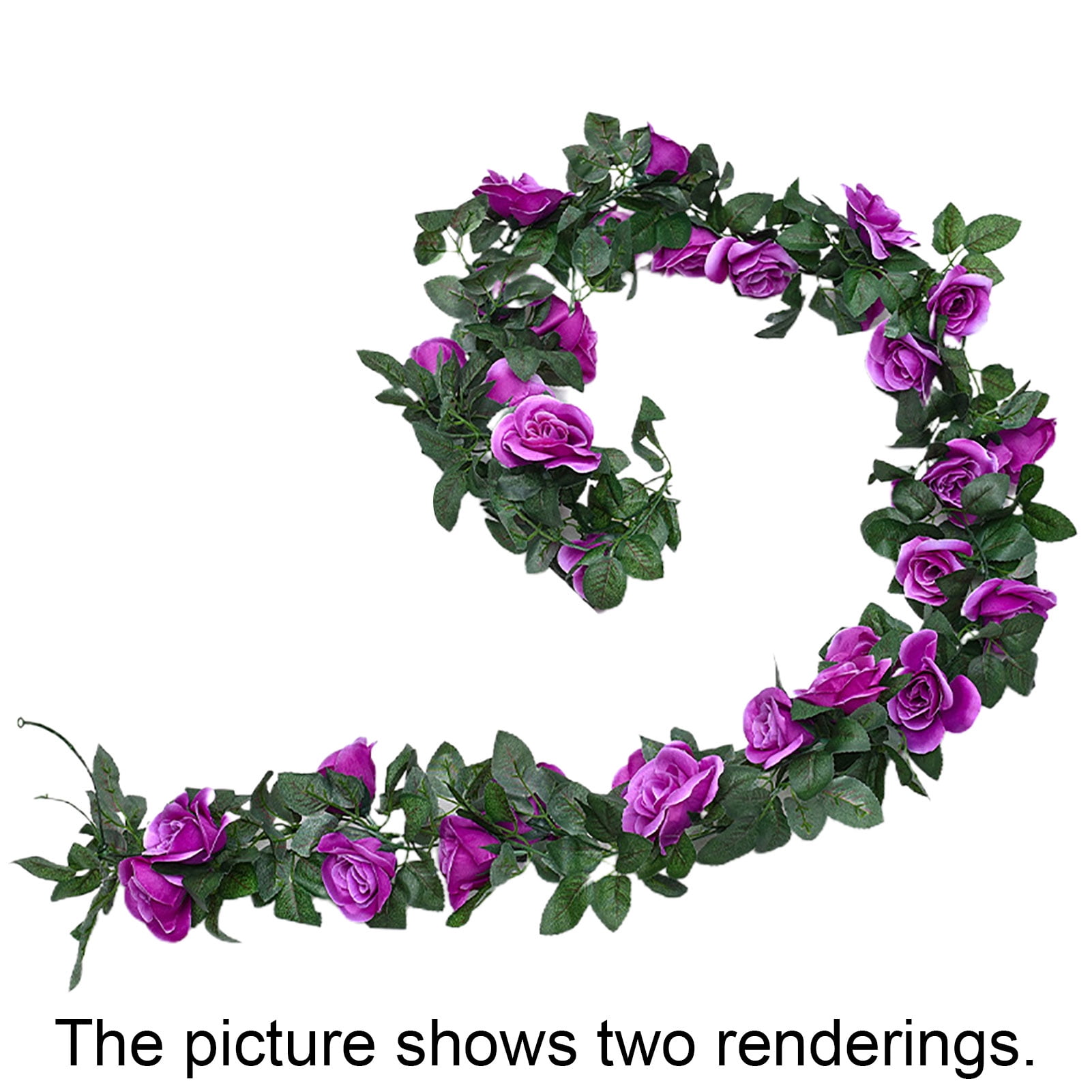 Fake Flower Vine Eco-friendly Anti-deform 6 Colors Rose Flower Vine ...