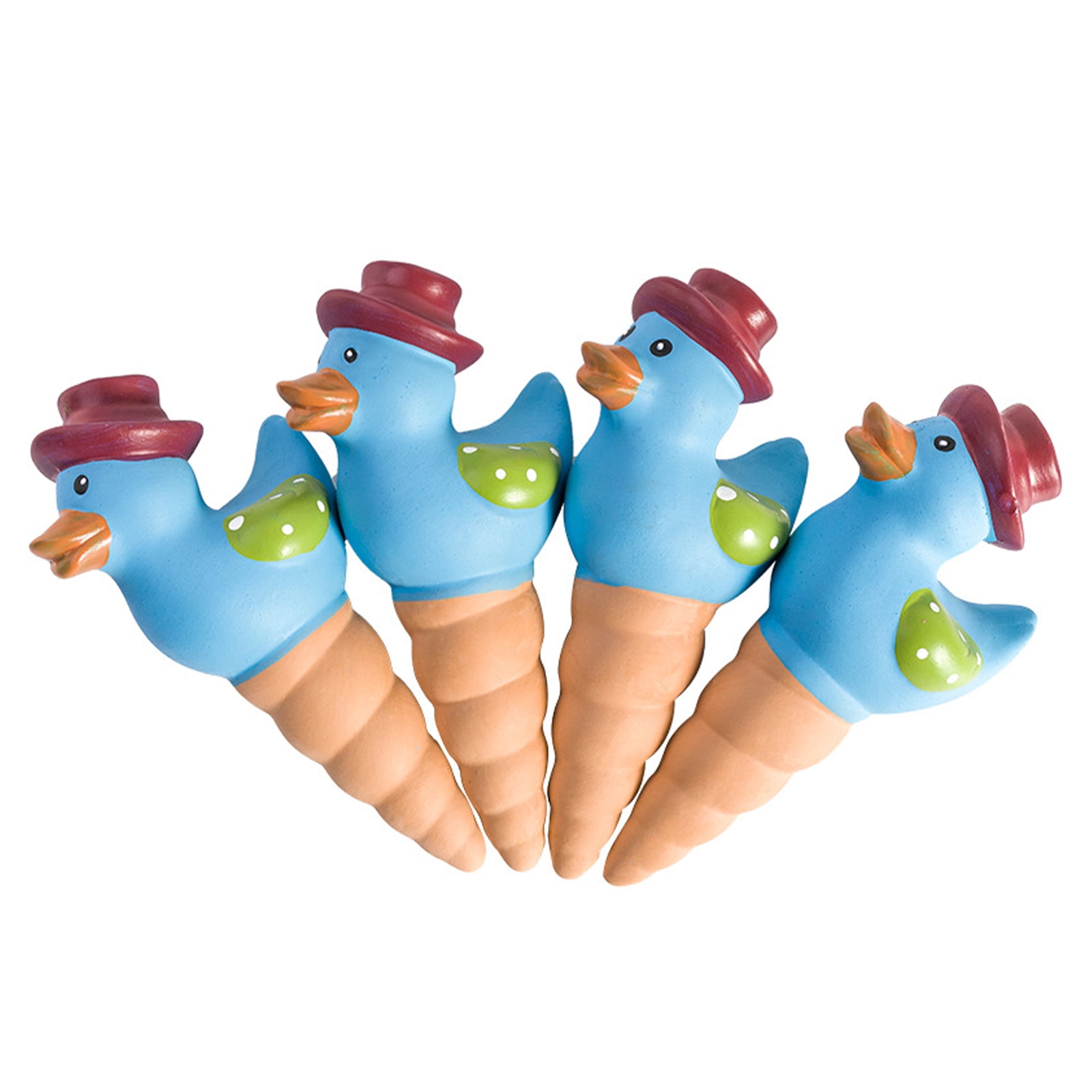4-Pack Cute Duck Plant Watering Globes Decorative Self Watering Spikes ...