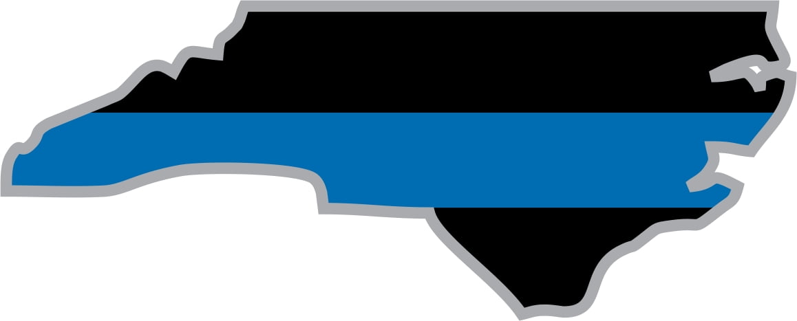3.8 Inch Thin Blue Line North Carolina State Decal - Walmart.com