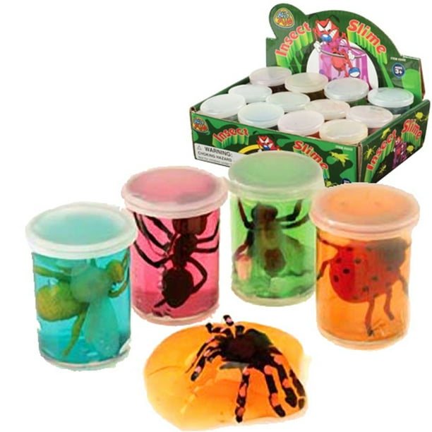 Insect Slime Assortment 3 Piece Set Slime with Bugs Spiders Ants Flys ...