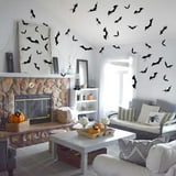 36PCS Halloween 3D Bats Decoration, 4 Different Sizes Realistic PVC ...