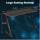 NiamVelo 47 inch Gaming Desk, Z-Shaped PC Computer Table Ergonomic ...