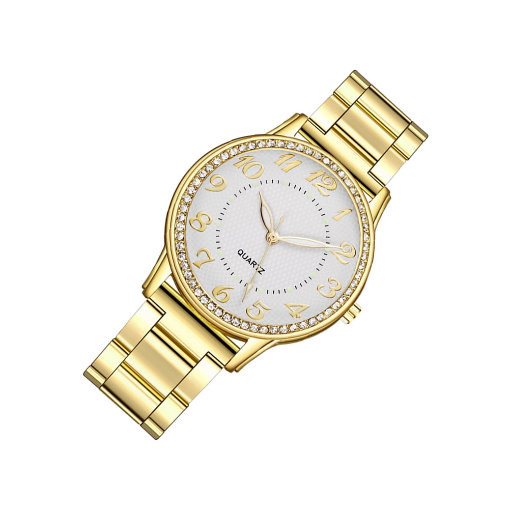 Click here for Festfends 1pc Female Fashion Watch Golden With Bor... prices