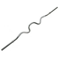 CAP Barbell Standard 1-Inch Threaded Solid Super Curl Bar, Black ...