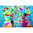 Fun Express Pool Party Beach Ball Multi-color Asymmetrical Birthday ...