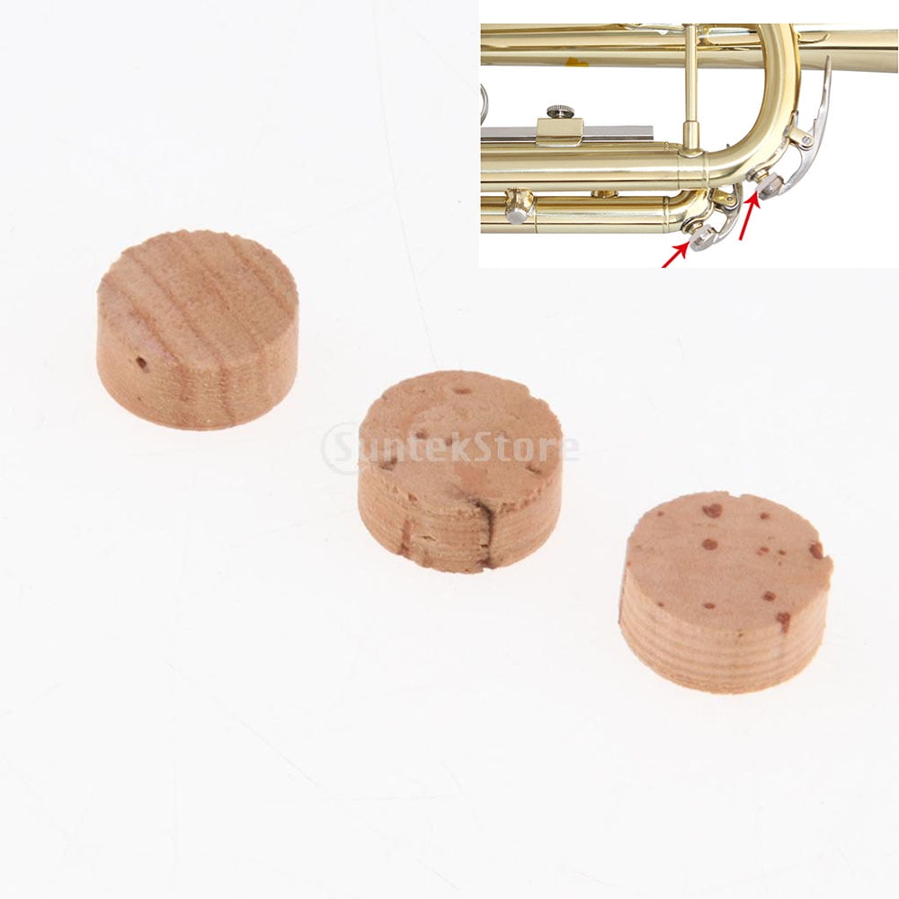 Buy 20 Pieces Wood Trumpet Cornet Spit Value Cork Pads for Brass Parts ...