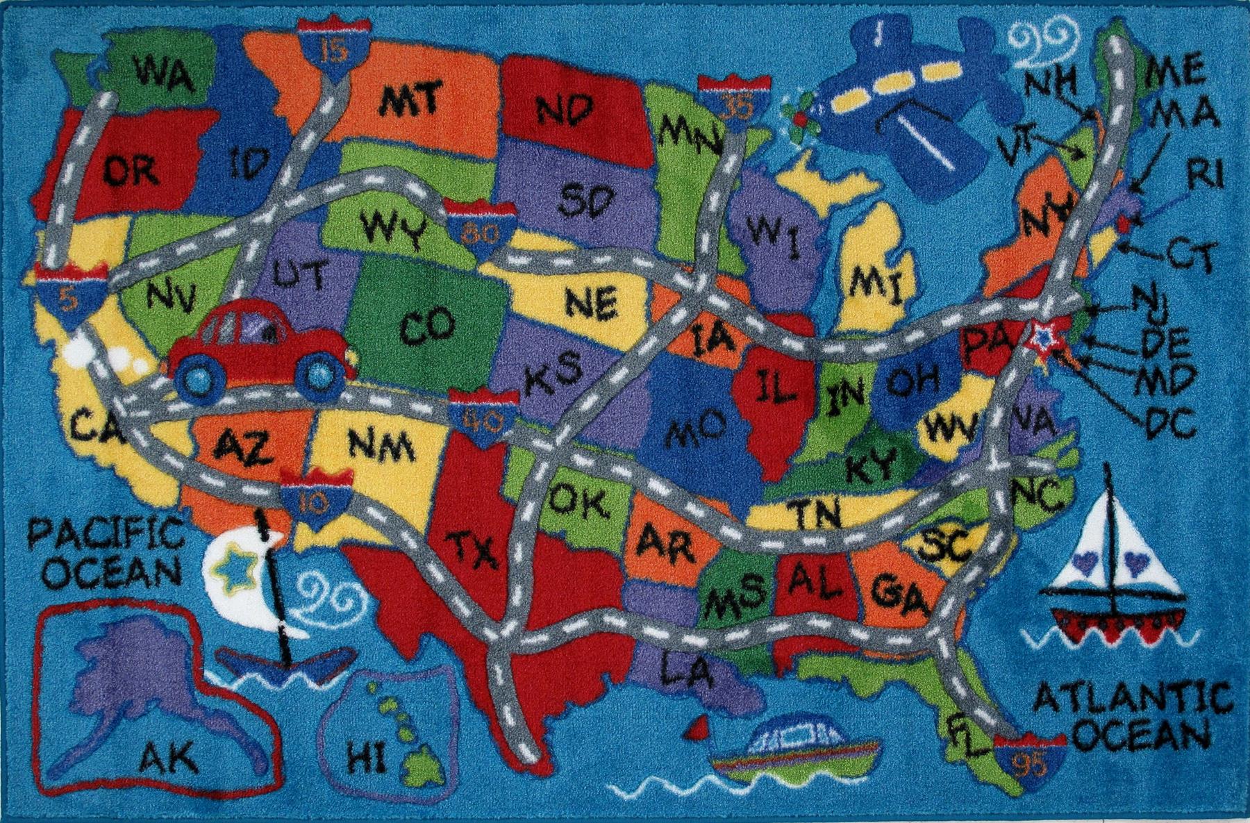 Fun Rugs Supreme Collection Travel Fun Area Rug-Size:39" x 58 ...