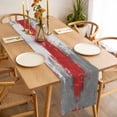 Abstract Art Cotton Linen Table Runner Red Grey Wall Mottled Texture ...