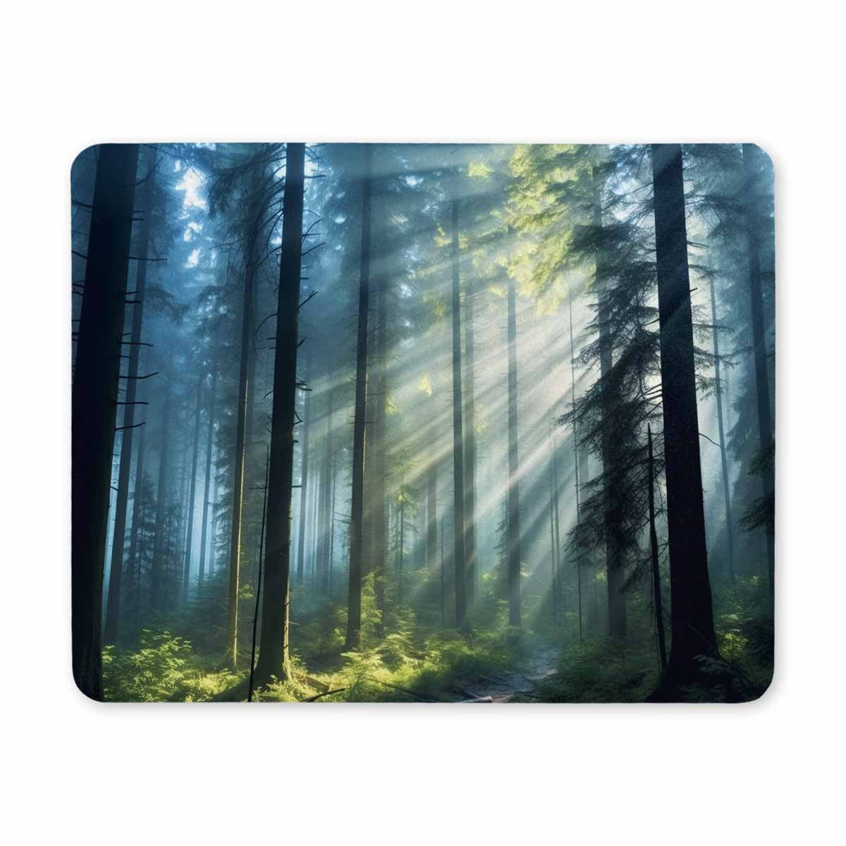 Natural Scenery Forest Custom Design, Square Waterproof Non-Slip Rubber ...