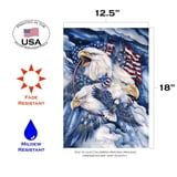 Toland Home Garden Fierce Allegiance Eagle Patriotic Flag Double Sided ...