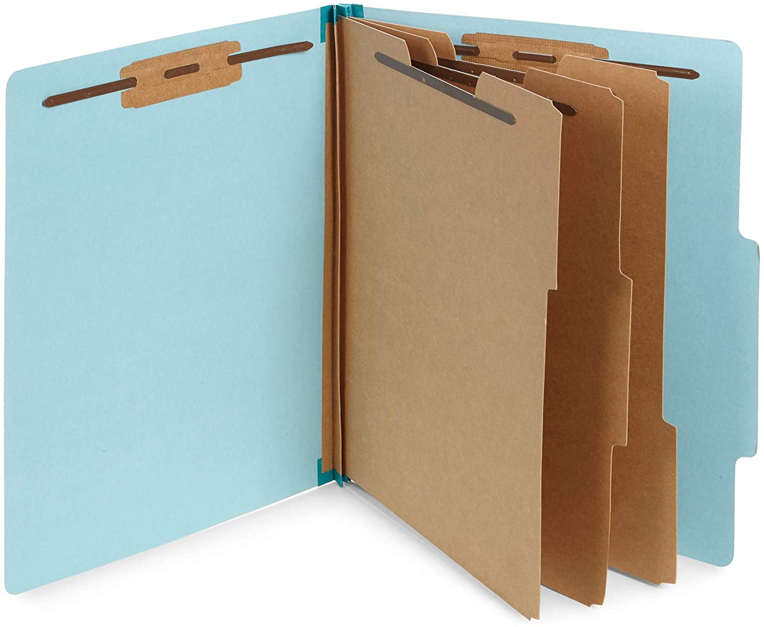Blue Summit Supplies Light Blue Classification Folders, 3 Dividers ...