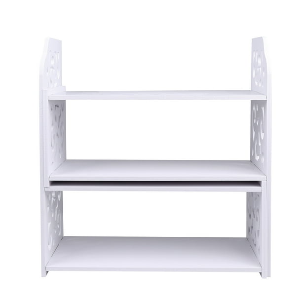 NUOLUX Wood Shelf Bookshelf Desk Display Desktop Shelves Adjustable ...