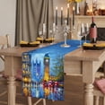 Blue Sky Building Table Runner Modern Art Tablerunners 16 x 72 Inch ...