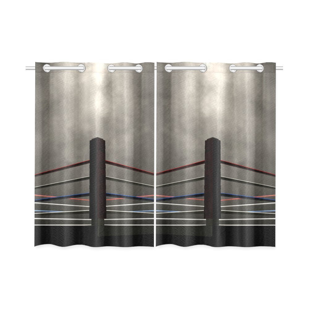 MYPOP Boxing Ring Surrounded Window Curtain Kitchen Curtain 26x39 ...
