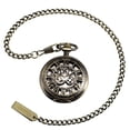 TREEWETO Skeleton Manual Winding Mechanical Double Case Roman Numerals ...