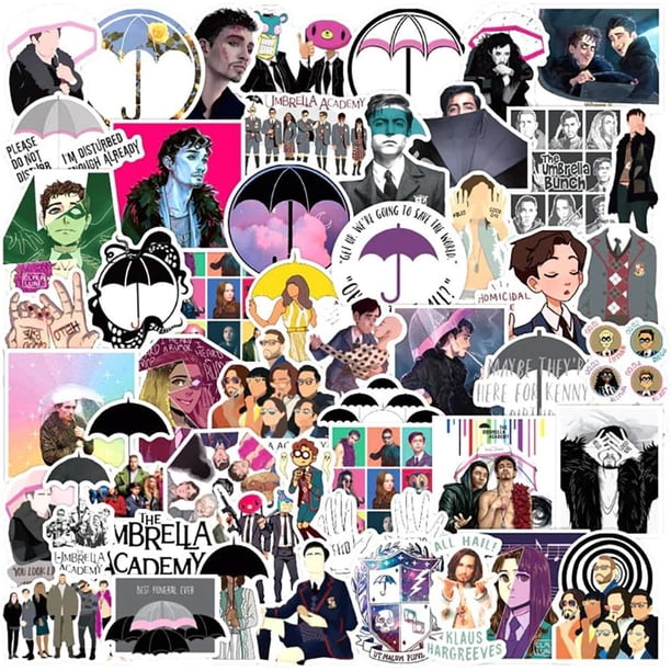 The Umbrella Academy Stickers | 50pcs Aesthetic Waterproof Klaus Number ...
