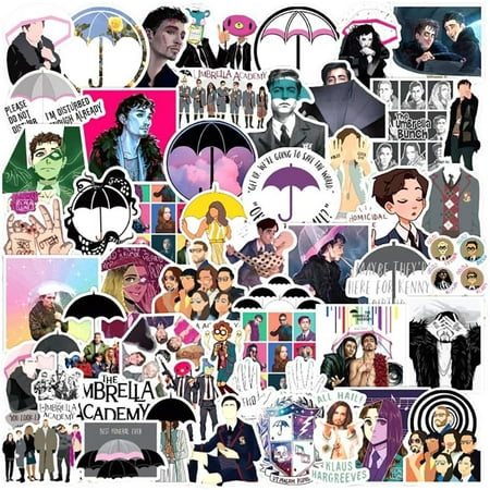 The Umbrella Academy Stickers | 50pcs Aesthetic Waterproof Klaus Number ...