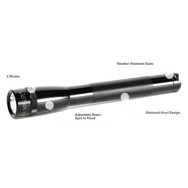 MAGLITE SP32016 111-lumen Mini Maglite LED Flashlight (black) - Walmart.com