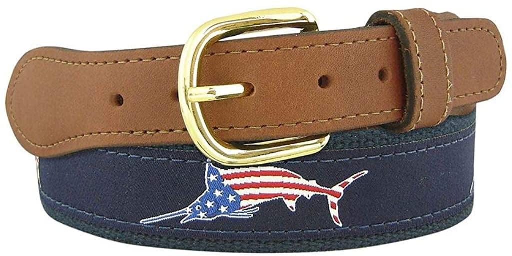 ZEP PRO Mens USA Patriotic Marlin Signature Ribbon Belt (40) - Walmart.com